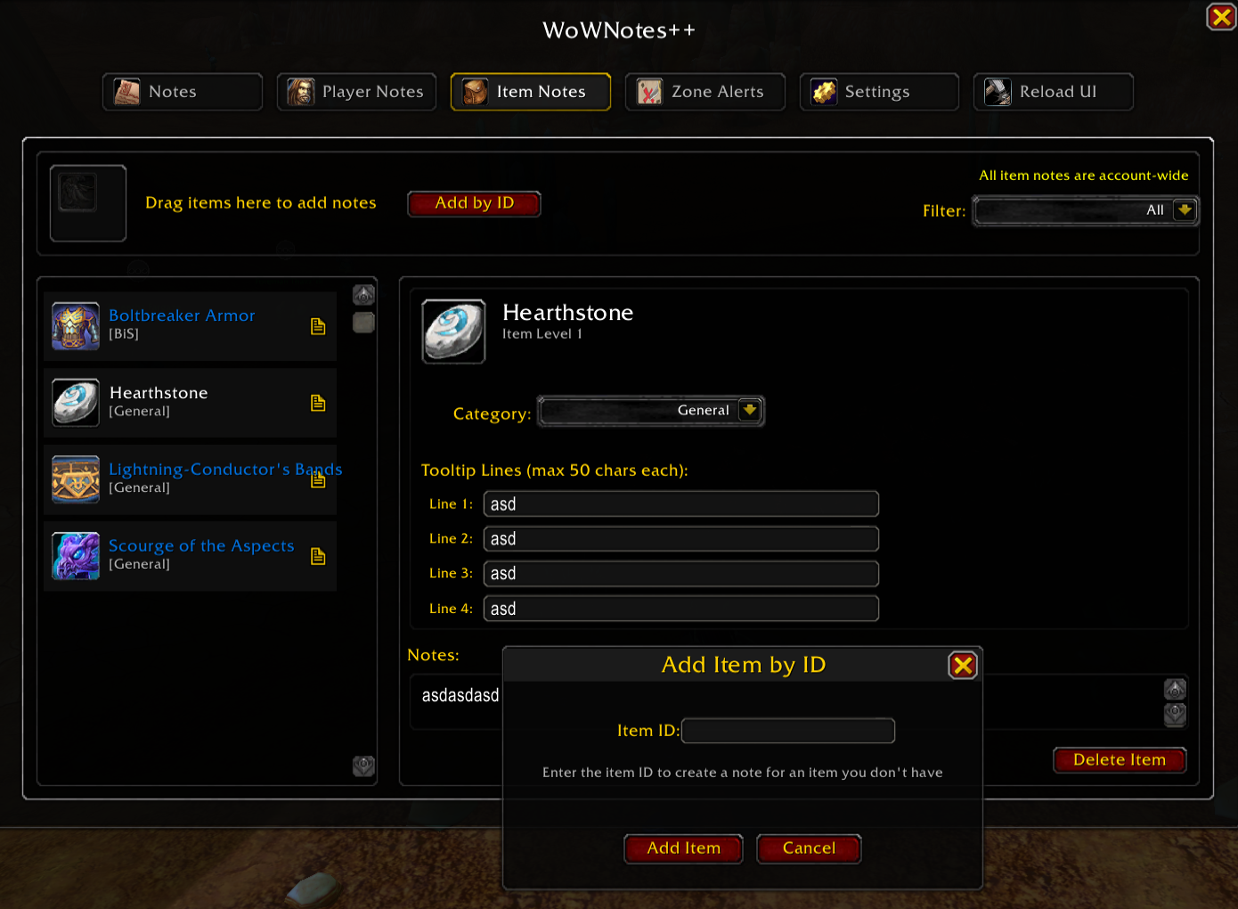 WoWNotes++