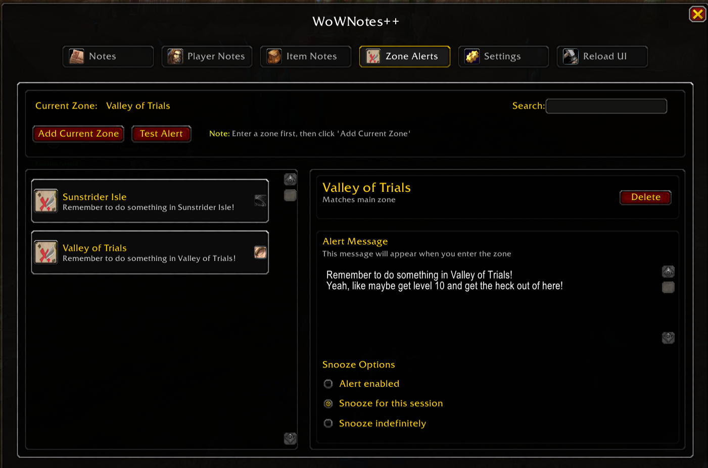 WoWNotes++